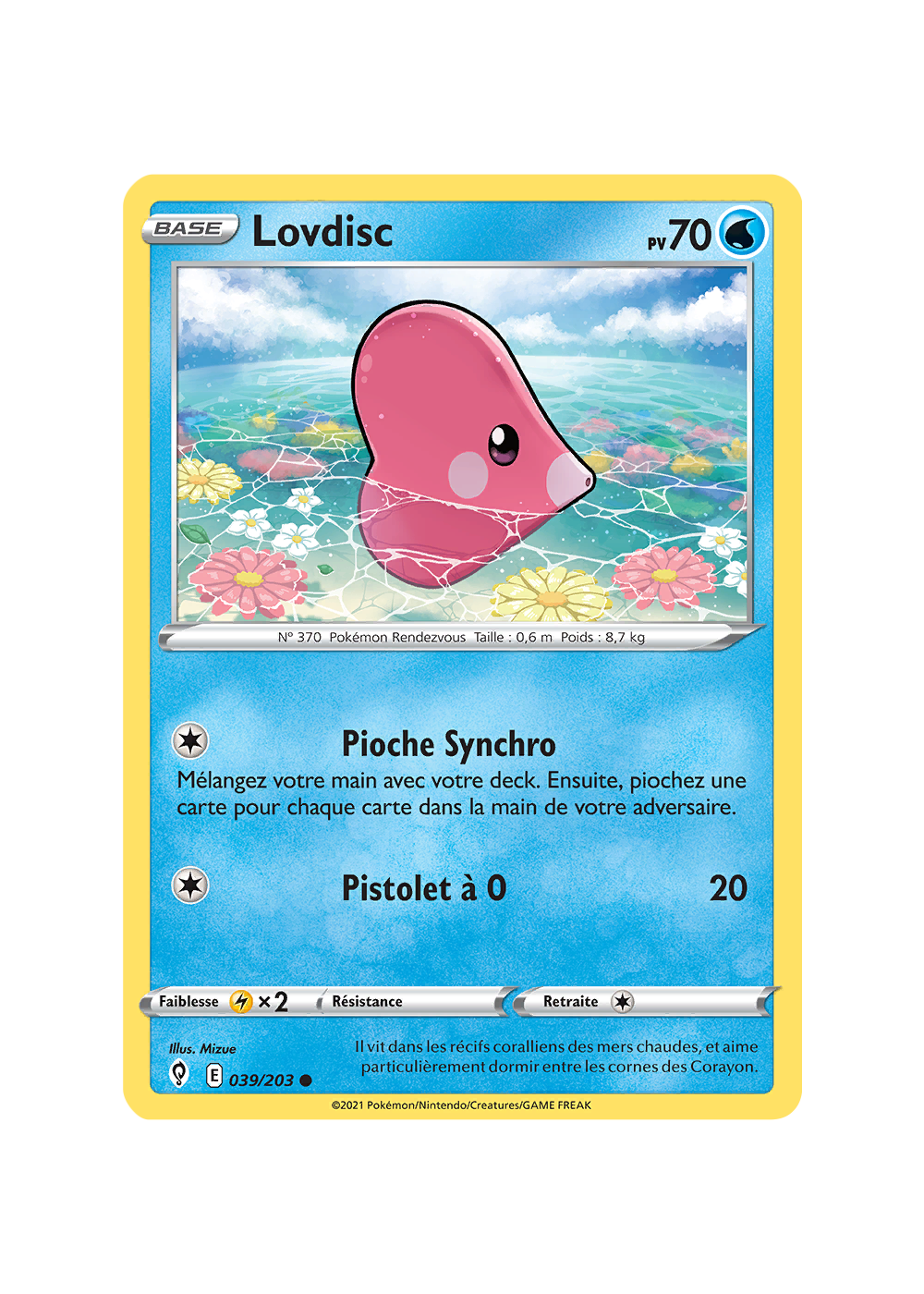 Carte Pokémon Lovdisc 039/203 Commune Évolution Céleste