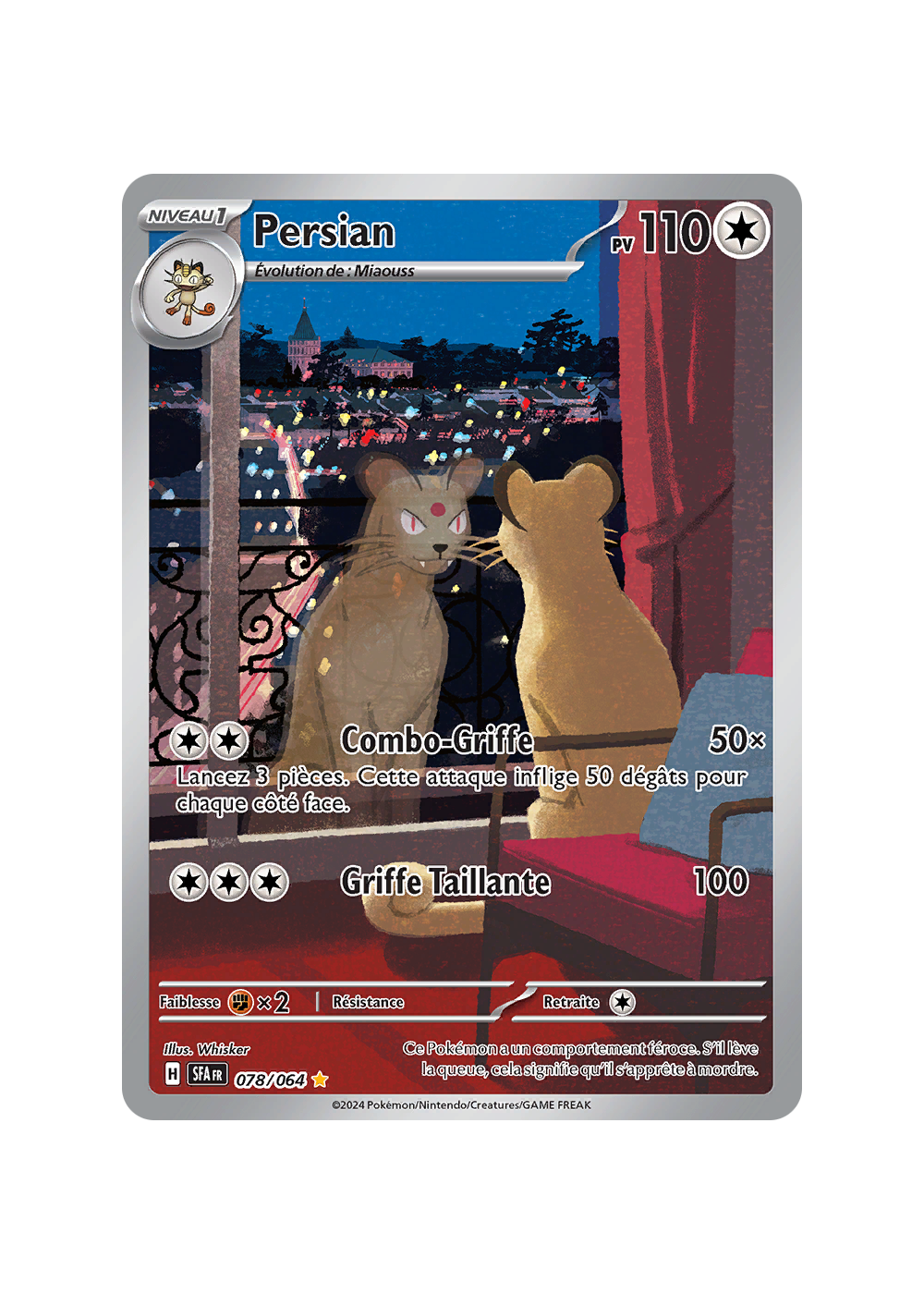 Carte Pokémon Persian 078/064 AR Fable Nébuleuse