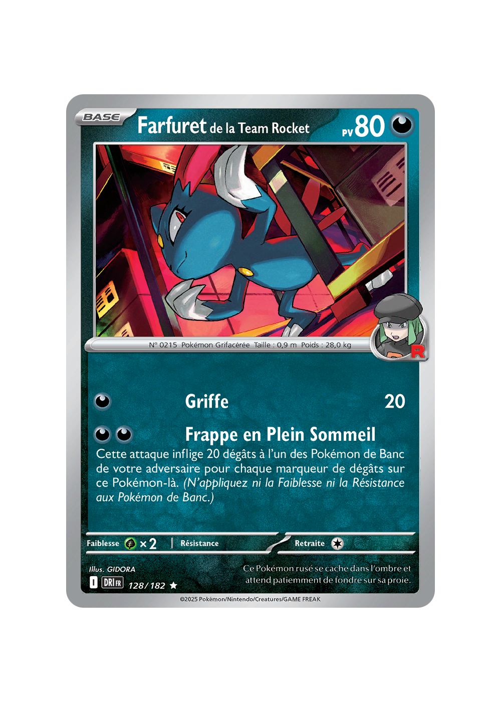 Carte Pokémon Farfuret de la Team Rocket 128/182 Holographique ...