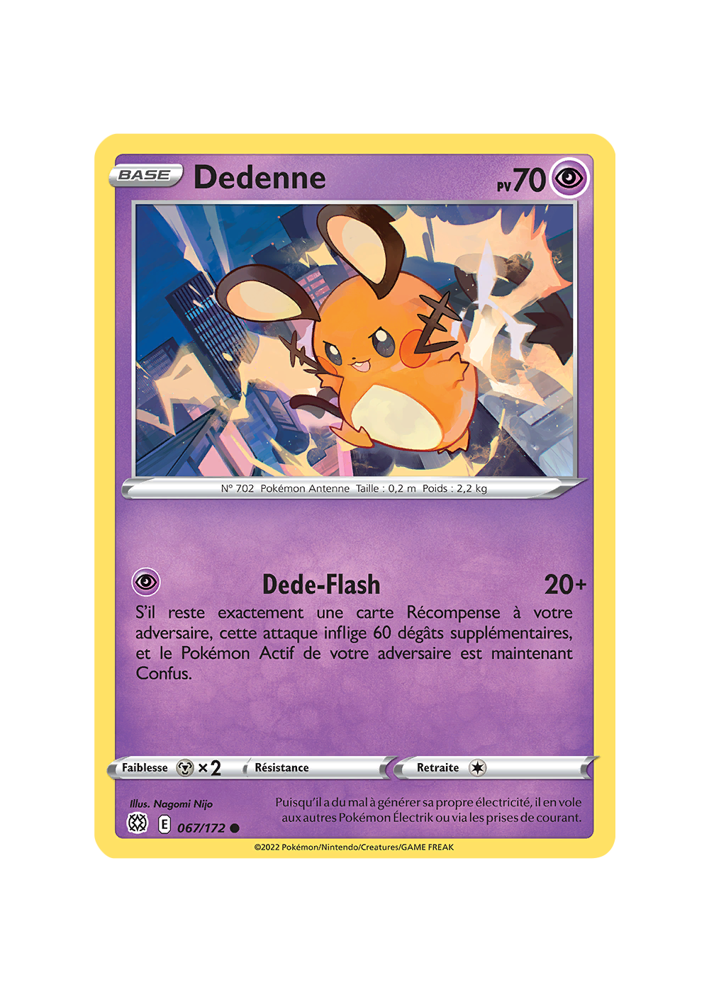 Carte Pokémon Dedenne 067/172 Commune Stars Étincelantes