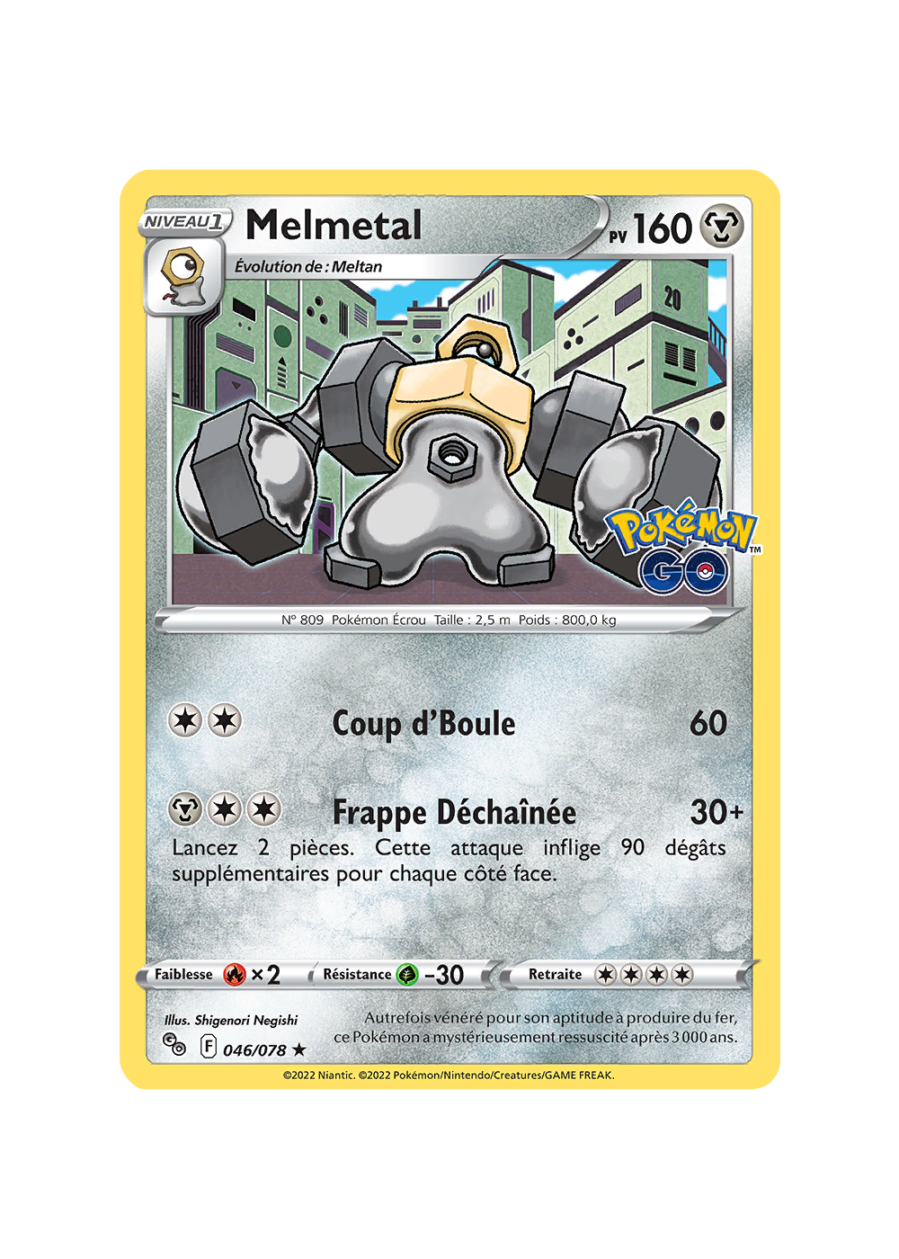 Carte Pokémon Melmetal 046/078 Holographique Pokémon GO (JCC)