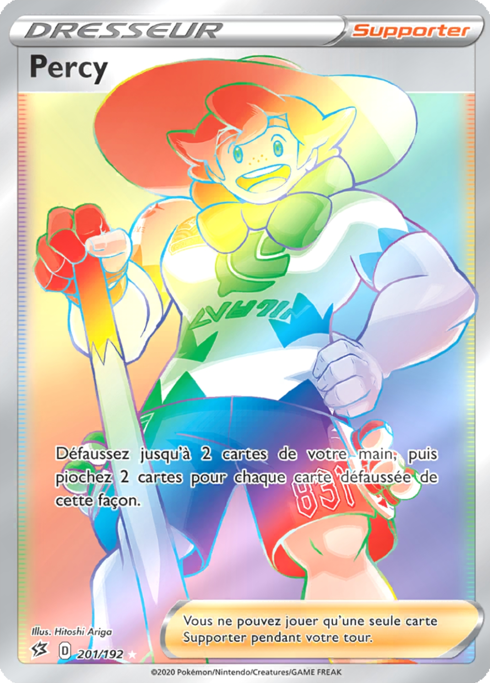 Carte Pokémon Percy 201/192 Rainbow Clash des Rebelles