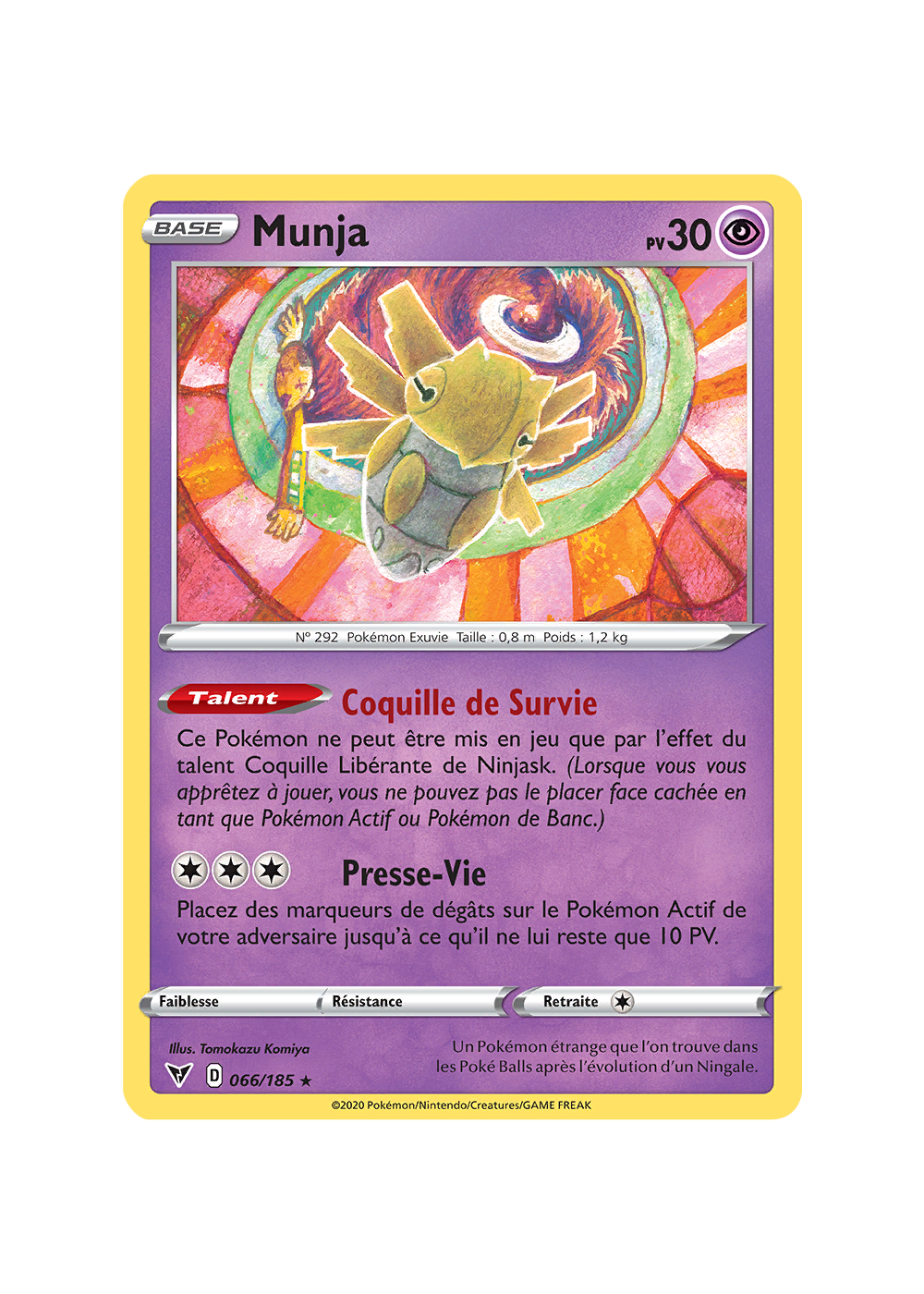 Carte Pokémon Munja 066/185 Rare Voltage Éclatant