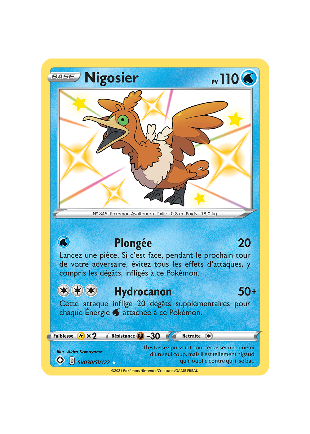 Carte Pokémon Nigosier SV030/SV122 Ultra Rare Destinées Radieuses