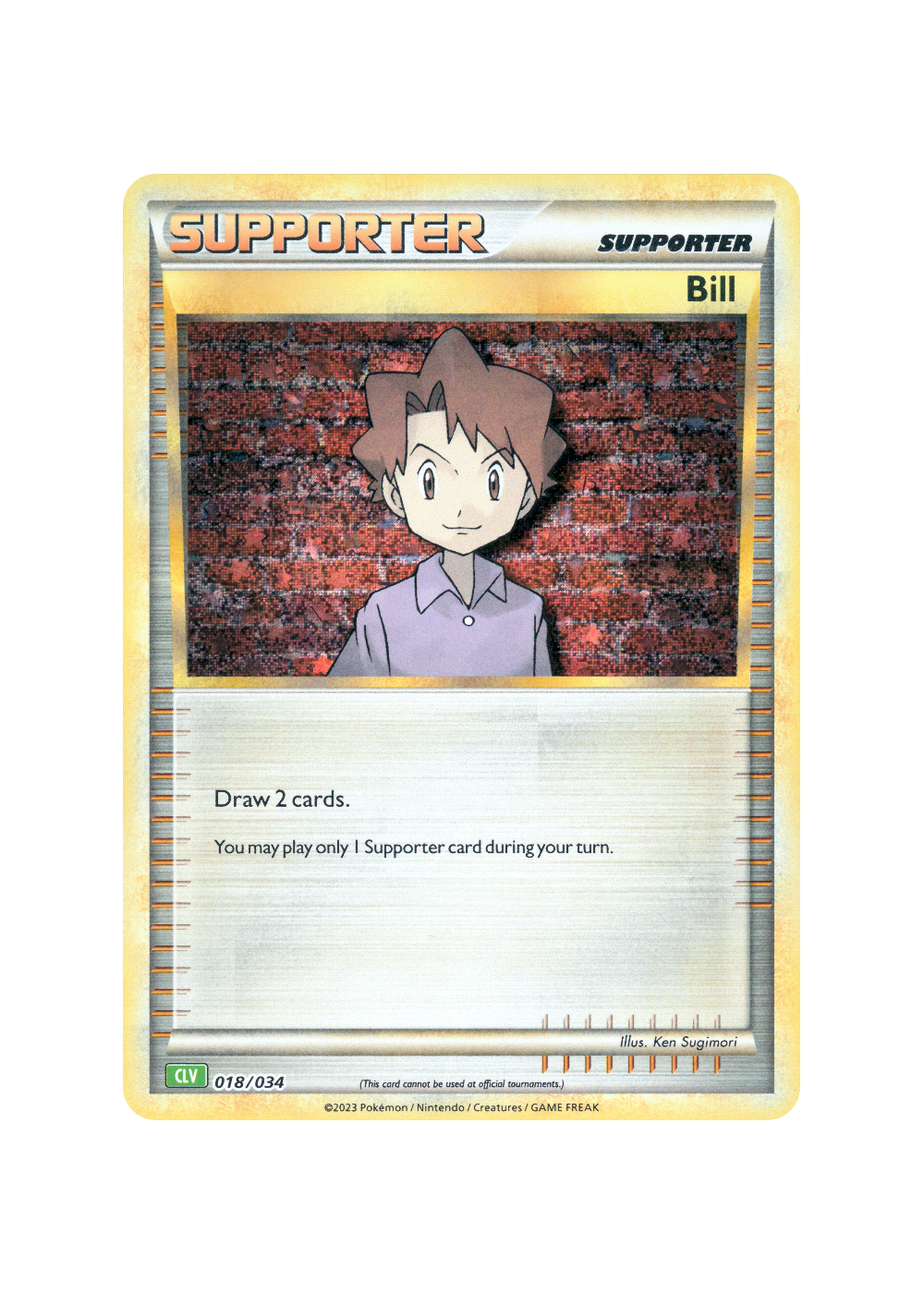 Carte Pokémon Bill 018/034 Aucune Pokémon Trading Card Game Classic