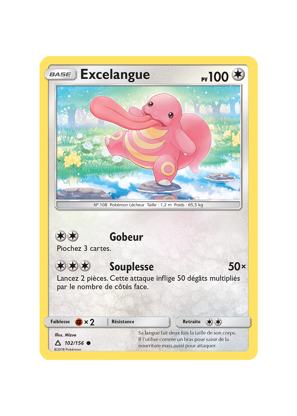 Carte Pokémon Excelangue 102/156 Commune Ultra-Prisme