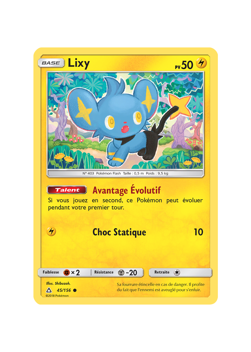 Carte Pokémon Lixy 45/156 Commune Ultra-Prisme