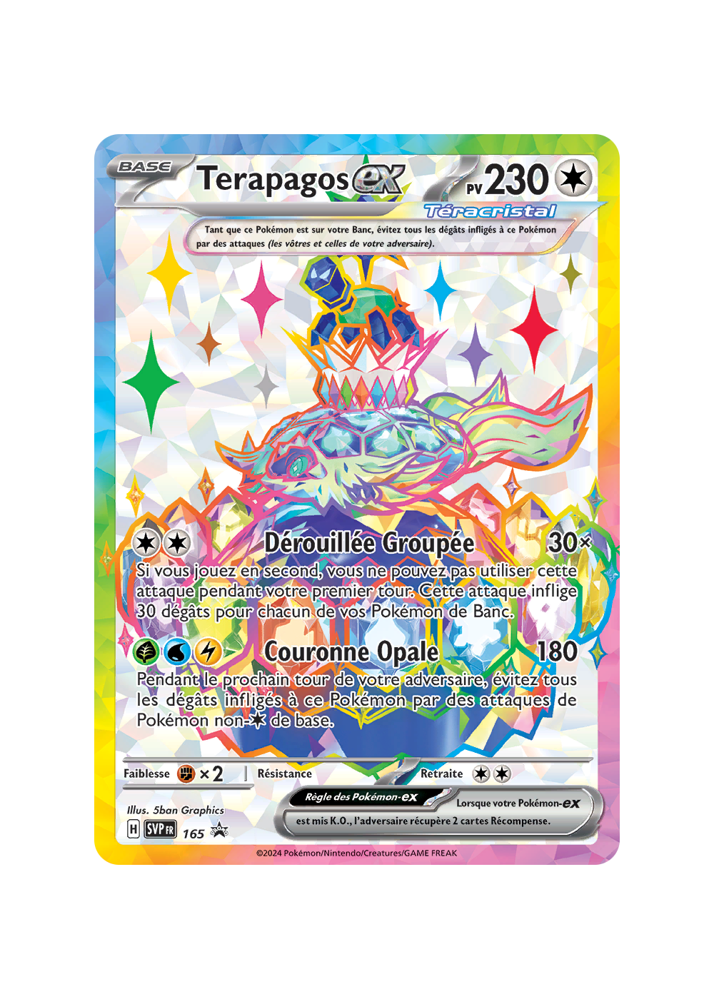 Carte Pokémon Terapagos-ex 165 Promo SV