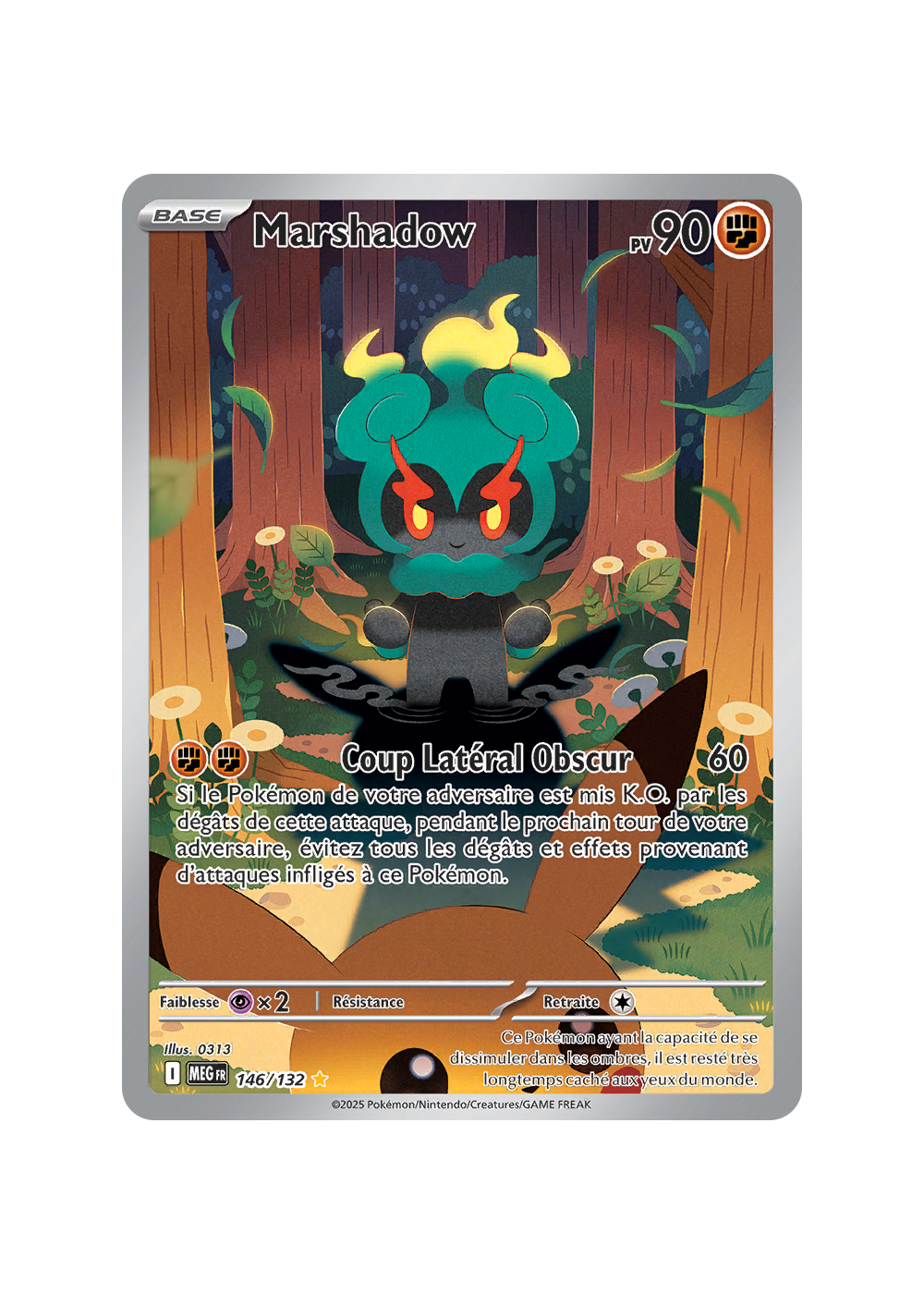 Carte Pokémon Marshadow 146/132 AR Méga-Évolution (JCC)